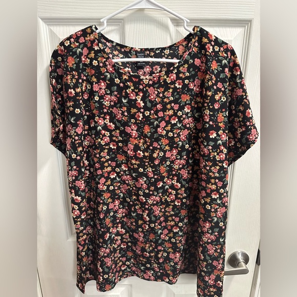Emory Rose | Tops | Emory Rose Floral Short Sleeve Blouse Size Xxl ...